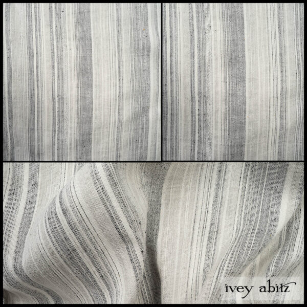 Black and White Variegated Washed Stripe for Ivey Abitz Bespoke Clothing